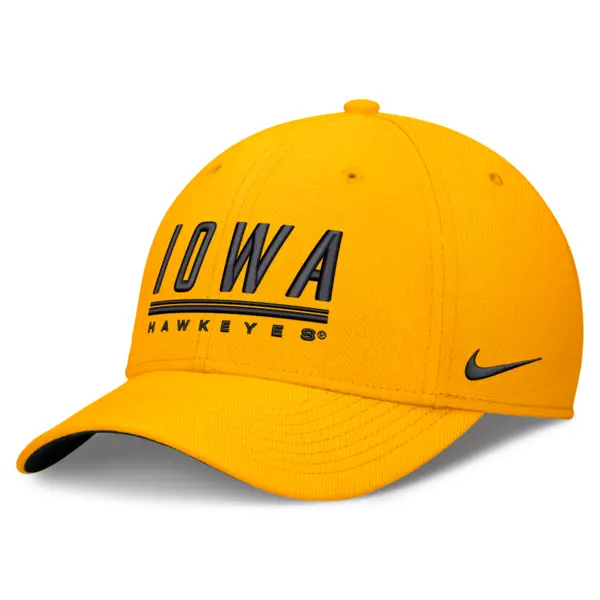 Nike Iowa Sideline Rise Dri-fit College Hat - Yellow