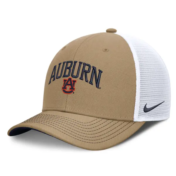 Nike Auburn Primetime Arched Dri-fit College Trucker Adjustable Hat