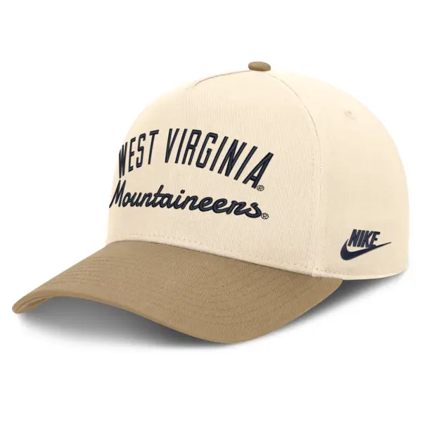 Nike West Virginia Legacy Rise College A-frame Adjustable Hat - Brown
