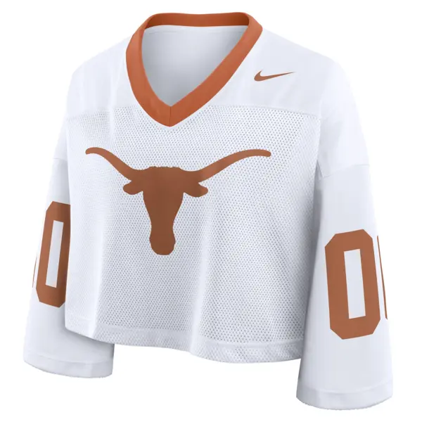 Nike Texas Logo Cropped Jersey - White