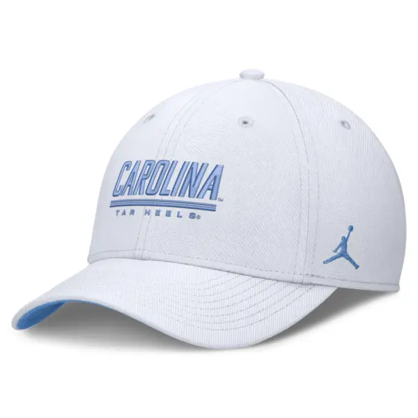 JORDAN North Carolina Sideline Rise Brand Dri-fit College Cap - White