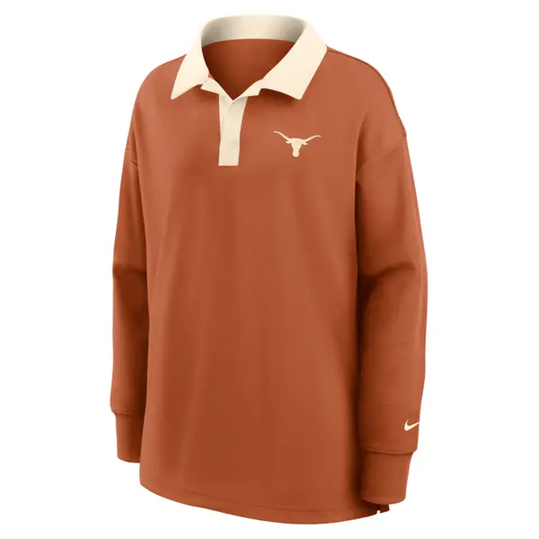 Nike Texas Academic Dri-fit Oversized Long-sleeve Polo - Orange