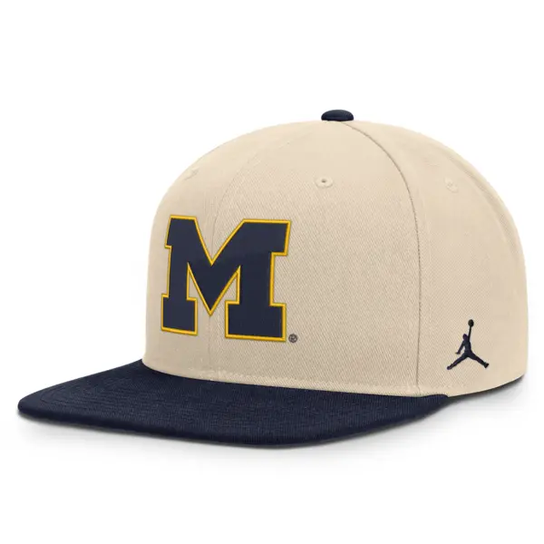 JORDAN Michigan Campus Prep Brand Dri-fit College Adjustable Hat - Brown