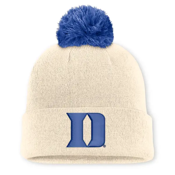Nike Duke Campus Prep Script College Cuffed Pom Beanie - Brown