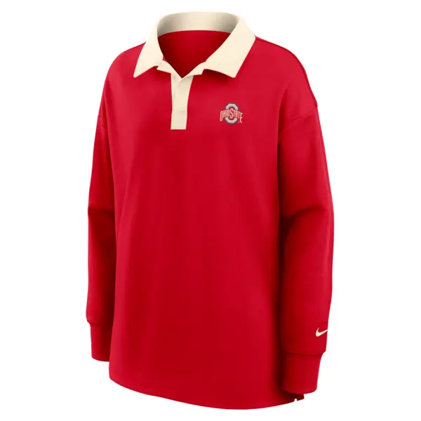 Nike Ohio State Academic Dri-fit Long-sleeve Polo - Red