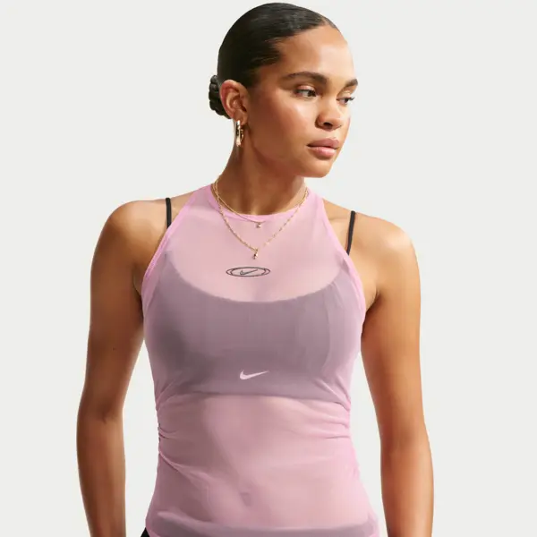 Nike Sportswear Tight Sheer Tank Top - Pink