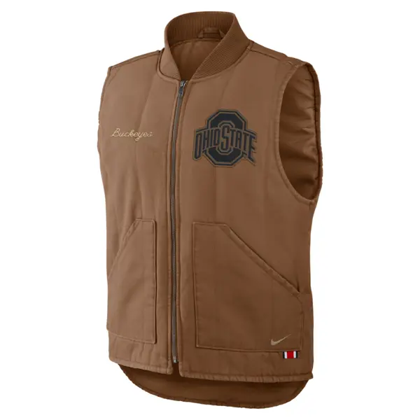 Nike Ohio State Padded Full-zip Vest - Brown