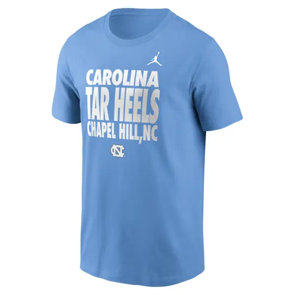 JORDAN North Carolina Sideline Slogan Brand Dri-fit College Long-sleeve T-shirt - Blue