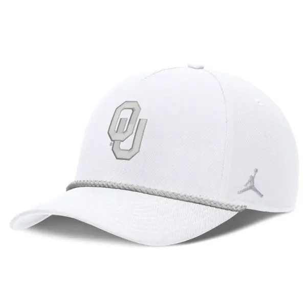 JORDAN Oklahoma Sideline Rope Rise Brand College Adjustable Hat