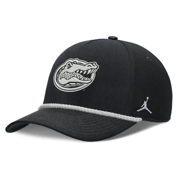 JORDAN Florida Sideline Rope Rise Brand College Adjustable Hat - Black
