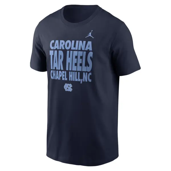 JORDAN North Carolina Sideline Slogan Brand Dri-fit College Long-sleeve T-shirt - Blue
