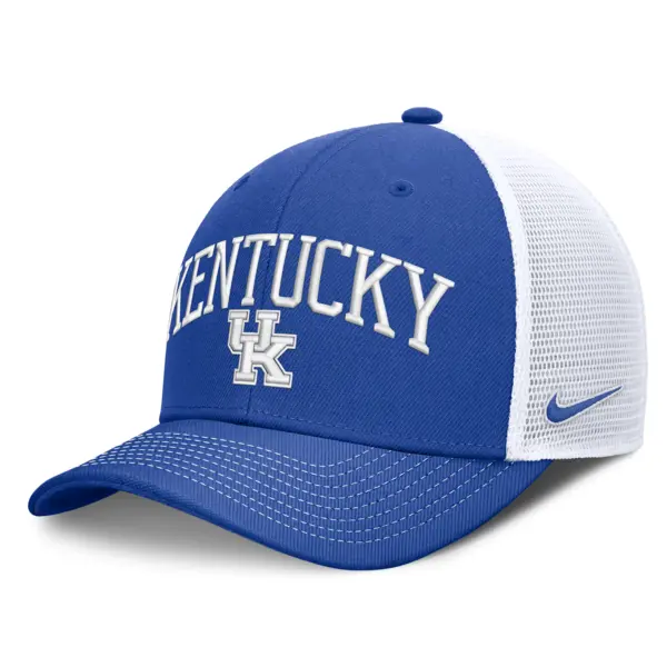Nike Kentucky Primetime Arched Dri-fit College Trucker Adjustable Hat - Blue