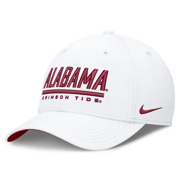 Nike Alabama Sideline Rise Baseball Cap - White