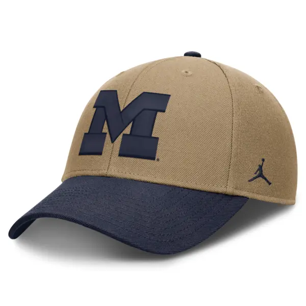 JORDAN Brand Michigan Primetime Rise Trucker Hat - Brown