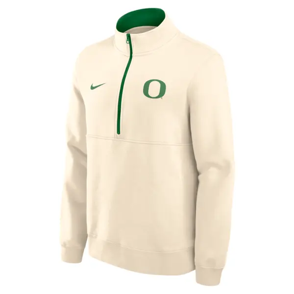 Nike Oregon Primetime Primary Logo College 1/2-zip Crew