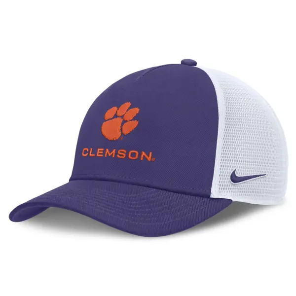 Nike Clemson Sideline Rise Gameday College Trucker Adjustable Hat