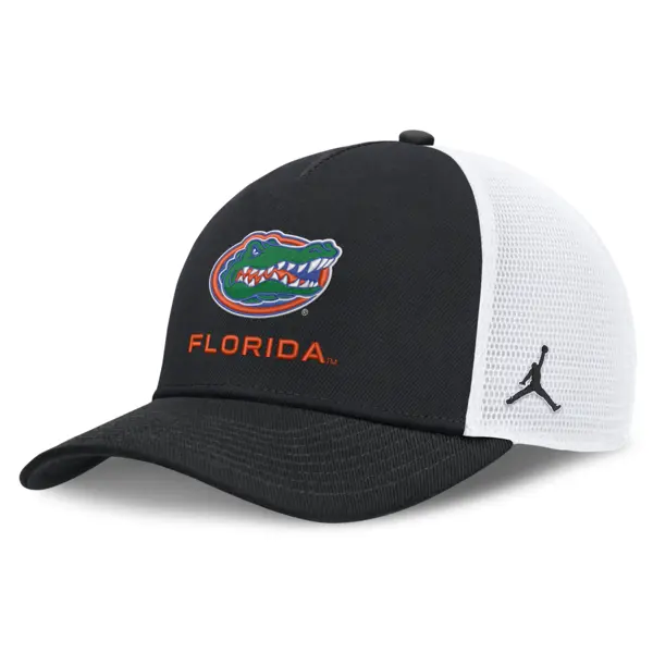 JORDAN Florida Sideline Rise Gameday Brand College Trucker Adjustable Hat - Black