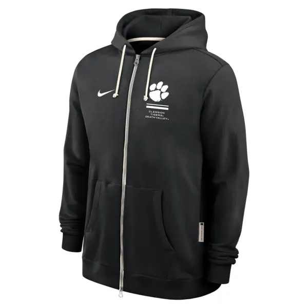 Nike Clemson Sideline Standard Issue Dri-fit College Full-zip Hoodie - Black