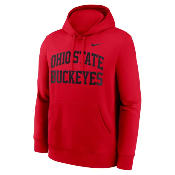 Nike Ohio State University Pullover Hoodie - Red