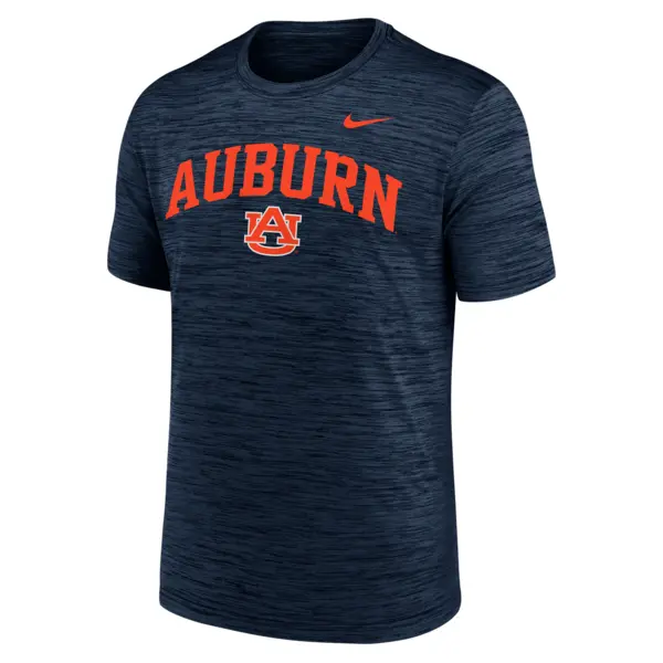 Nike Auburn Primetime Arch Logo Velocity Dri-fit College T-shirt - Blue