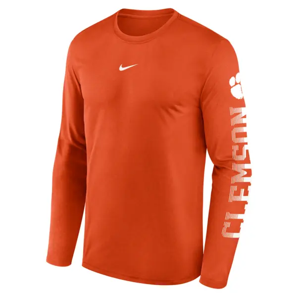 Nike Clemson Primetime Stack Legend Dri-fit College Long-sleeve T-shirt - Orange