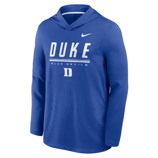 Nike Duke Sideline Dri-fit College Long-sleeve Hooded Top - Blue