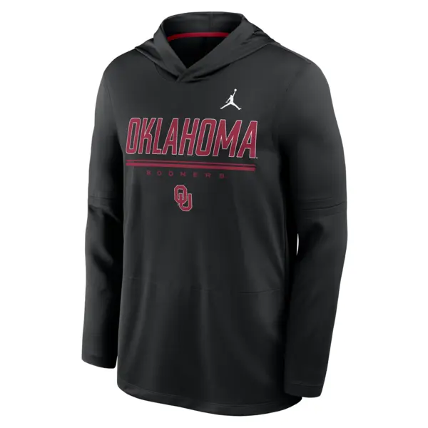 JORDAN Brand Oklahoma Sooners Dri-fit Long-sleeve Hooded Top - Black