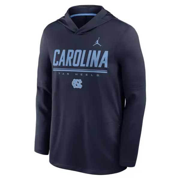 JORDAN Brand North Carolina Tar Heels Dri-fit College Long-sleeve Hooded Top - Blue