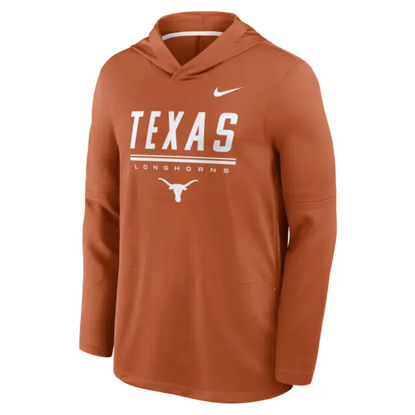 Nike Texas Sideline Dri-fit College Long-sleeve Hooded Top - Orange