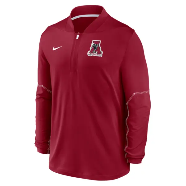 Nike Alabama Sideline Dri-fit College 1/2-zip Top - Red