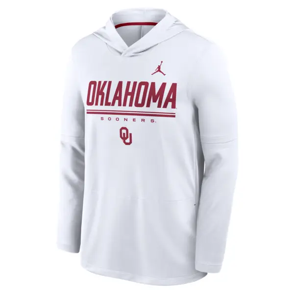 JORDAN Brand Oklahoma Sooners Dri-fit College Long-sleeve Hooded Top - White