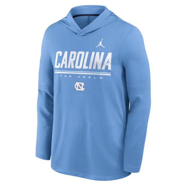 JORDAN Brand North Carolina Tar Heels Dri-fit College Long-sleeve Hooded Top - Blue
