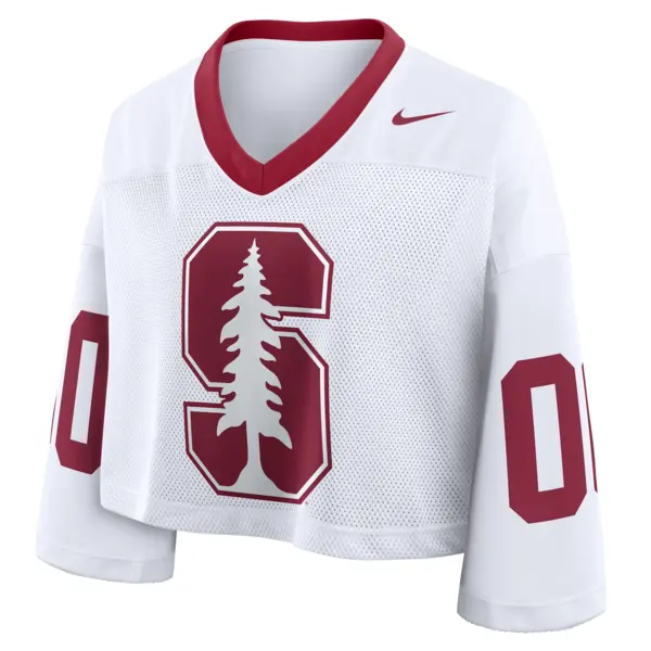 Nike Stanford Logo Dri-fit College Cropped Jersey - White