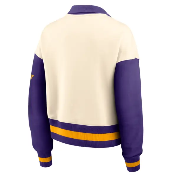 Nike Lsu Legacy College Cropped Oversized 1/4-zip Crew