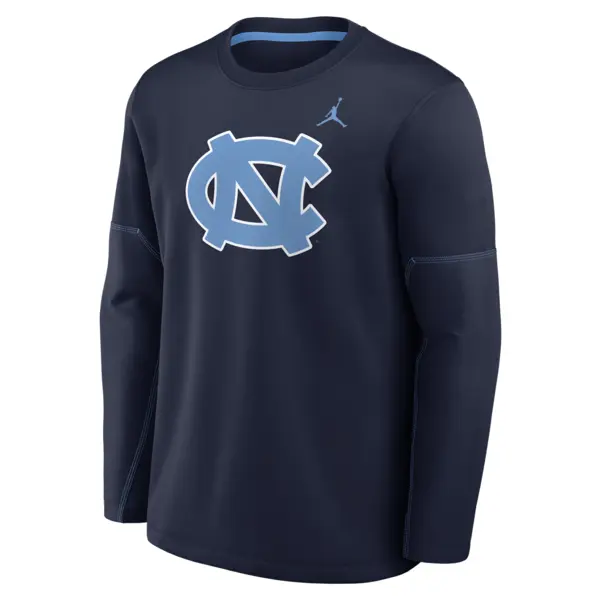 JORDAN North Carolina Sideline Coaches Brand Therma-fit College Long-sleeve T-shirt - Blue