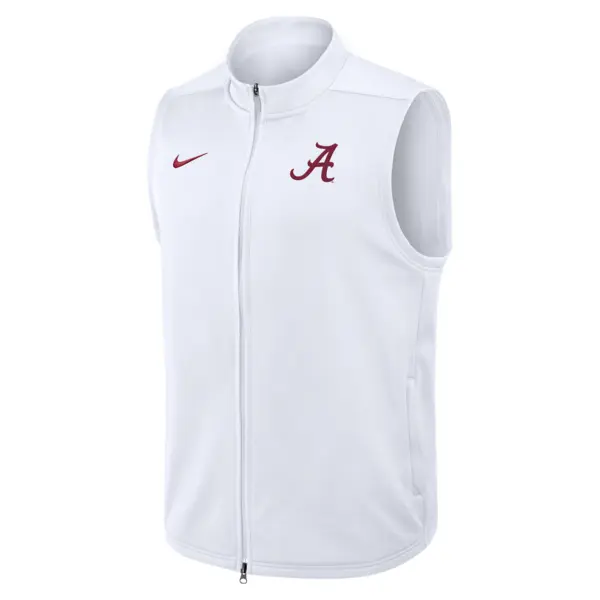 Nike Alabama Primetime Victory Therma-fit College Full-zip Vest - White