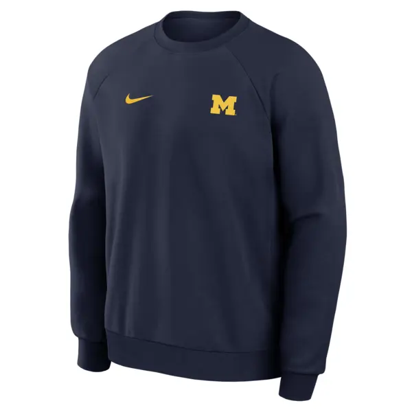 Nike Michigan Premium Performance Dri-fit College Pullover Crew