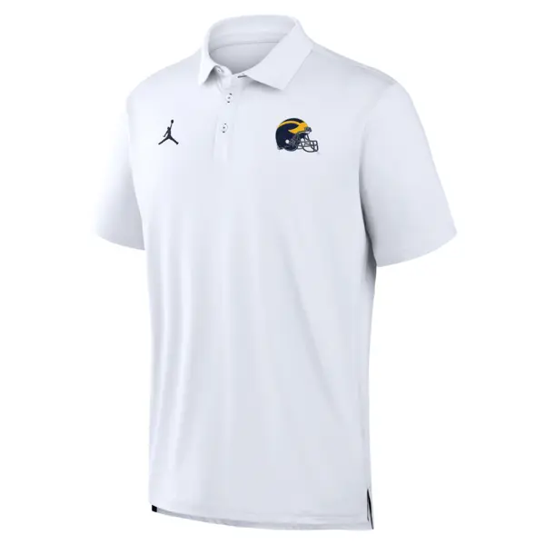 JORDAN Michigan Tour Brand Dri-fit College Polo - White