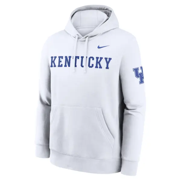 Nike Kentucky Sideline Club College Pullover Hoodie - White