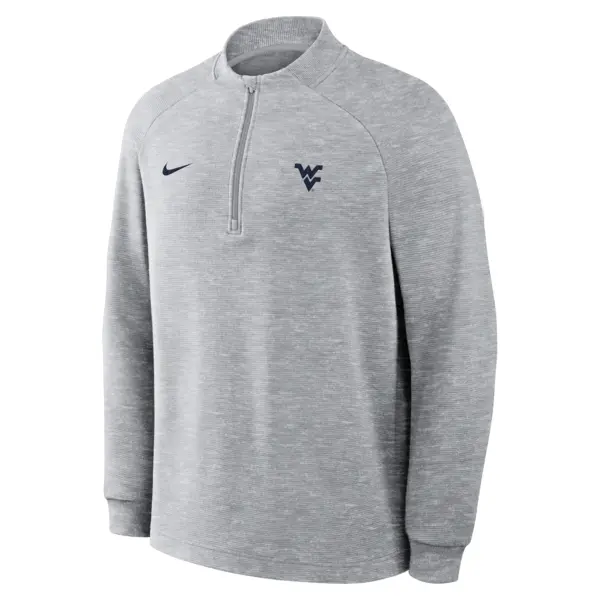 Nike West Virginia Par Therma-fit College Half-zip Pullover - Grey