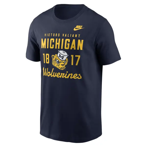 Nike Michigan Legacy Stacked Est College T-shirt - Blue