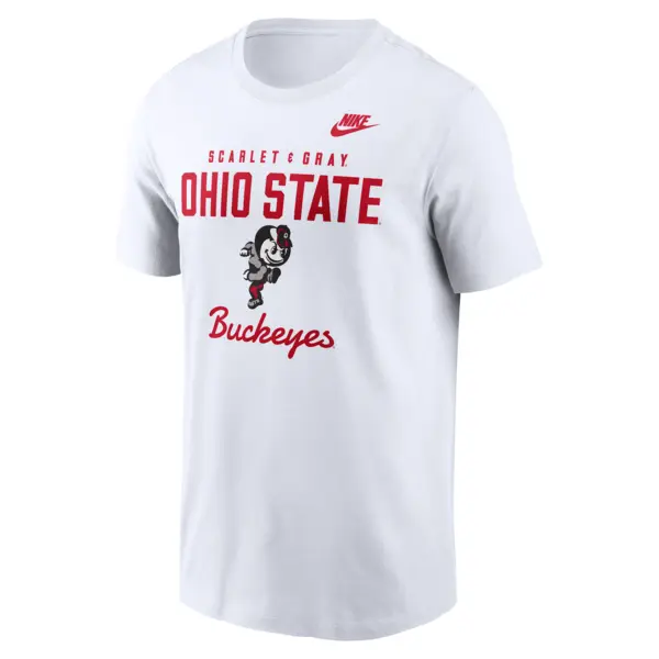 Nike Ohio State Legacy Stacked Est College T-shirt - White