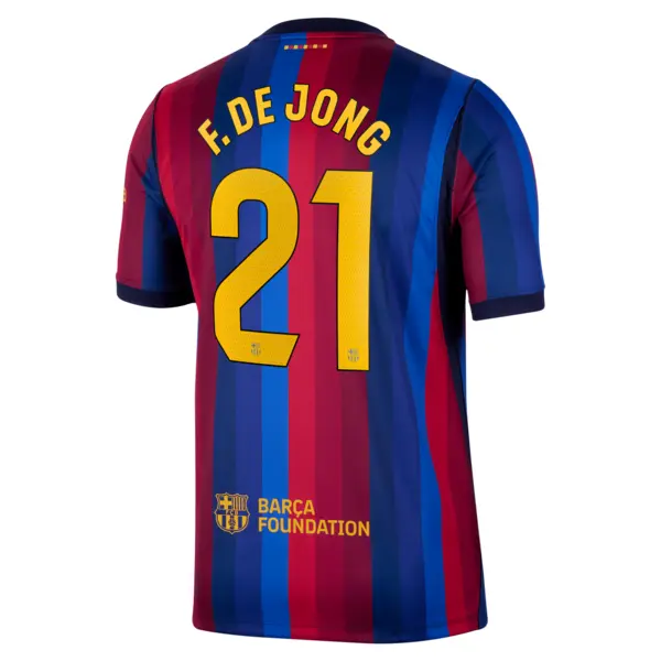 Nike Frenkie De Jong Fc Barcelona 2026/27 Stadium Home Dri-fit Soccer Jersey - Red