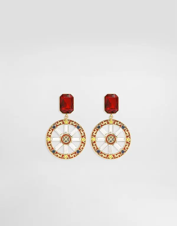 Dolce & Gabbana Carretto Wheel Clip Earrings