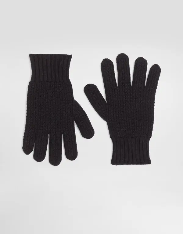 Dolce & Gabbana Knitted Virgin Wool Gloves