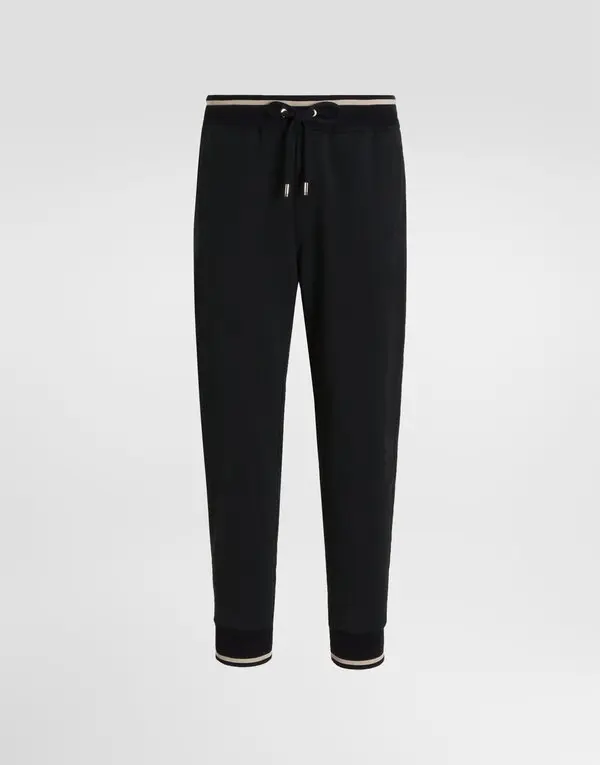Dolce & Gabbana Cotton Jogging Trousers With Embroidery
