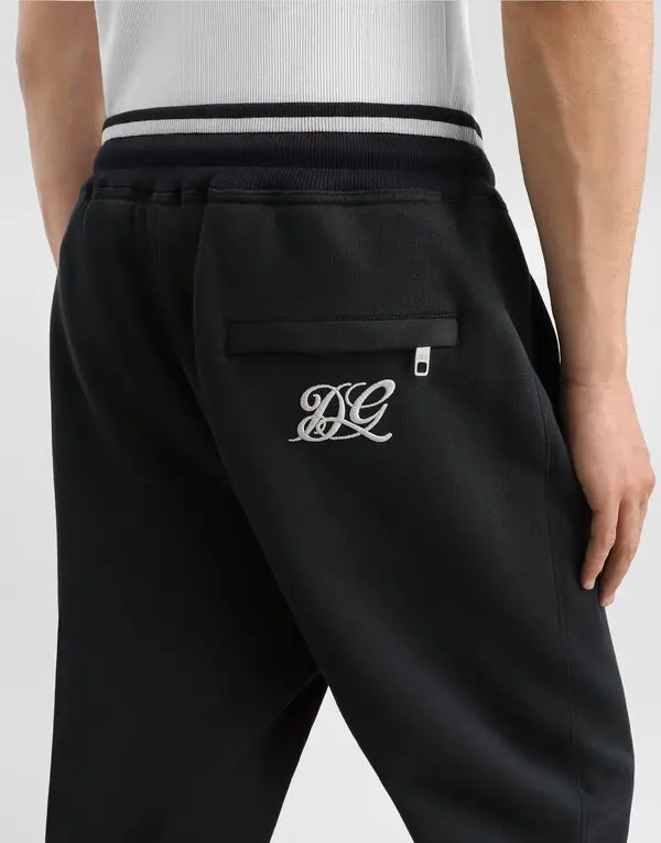 Dolce & Gabbana Cotton Jogging Trousers With Embroidery