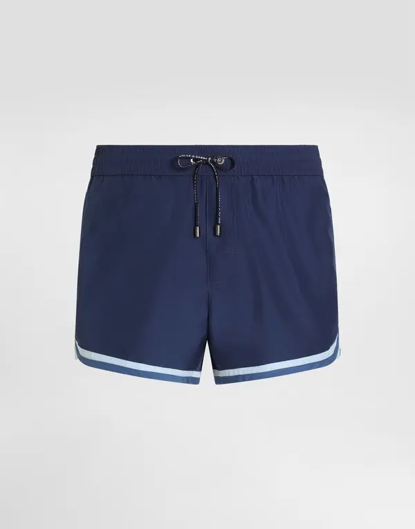Dolce & Gabbana Canvas Swim Boxer Shorts - Blue