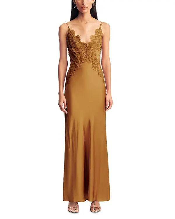 Shona Joy Simona Lace Slip Maxi Dress - Medallion