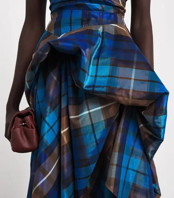 VIVIENNE WESTWOOD Tartan Off-the-shoulder Gown